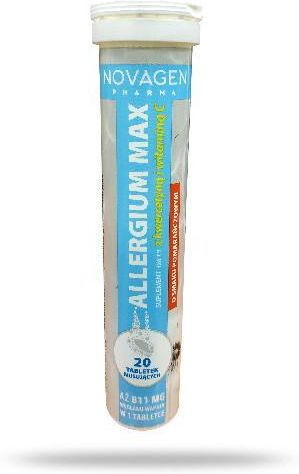 Novagen Pharma Allergium Max O Smaku Pomarańczowym 20 Tabletek ...
