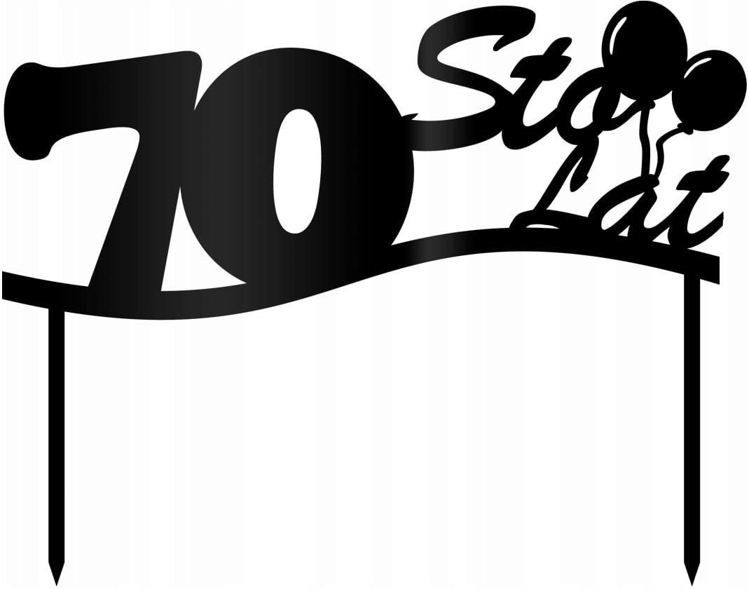 Topper drewniany na tort na 70 urodziny 19 cm - Ceny i opinie - Ceneo.pl