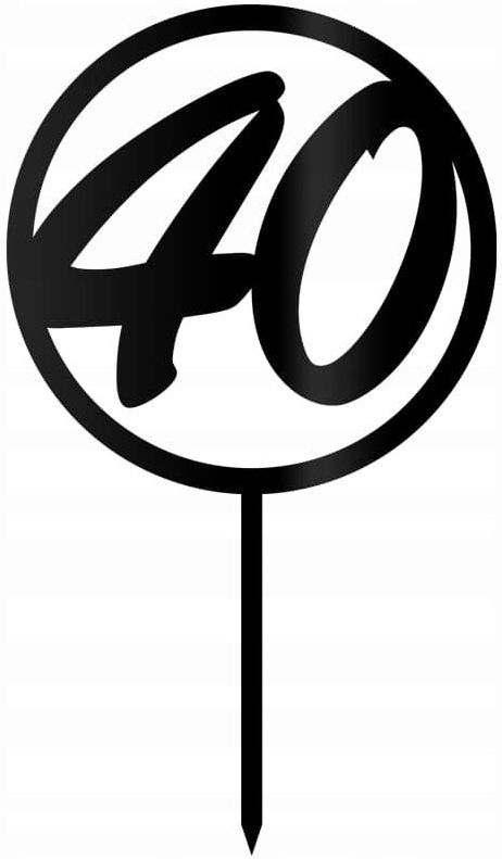 Topper na tort na 40 urodziny 17 cm z plexi - Ceny i opinie - Ceneo.pl