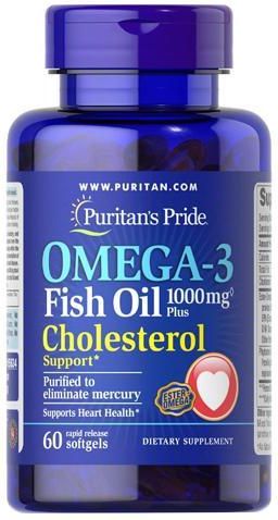 Puritan's Pride Omega 3 1000mg Plus Cholesterol Support 60kaps ...