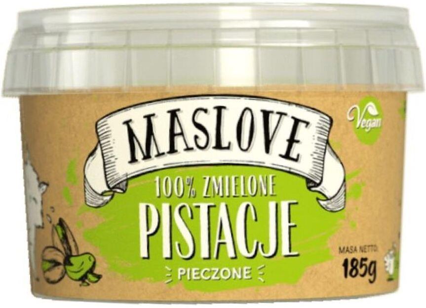 Maslove Krem z pieczonych pistacji 100% 185g - Ceny i opinie - Ceneo.pl