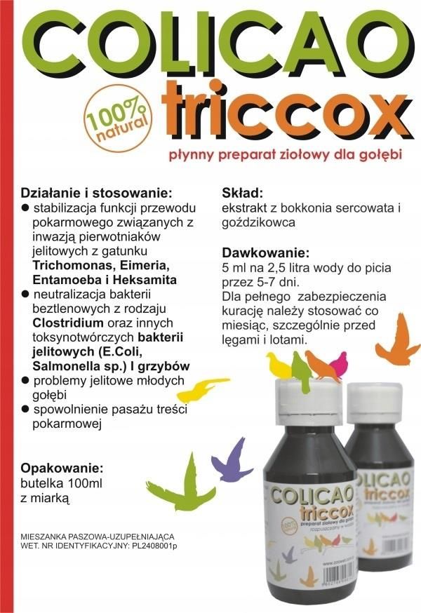 Colicao Triccox 100% zioła wyciąg z bokkonia serc - ceny i opinie ...