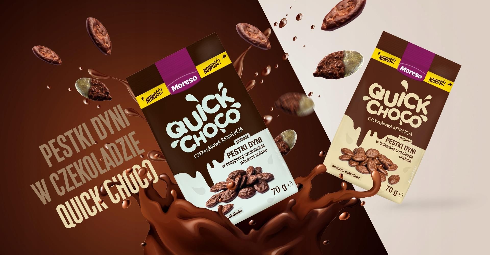 Quick Choco pestki dyni w mlecznej czekoladzie - Ceny i opinie - Ceneo.pl