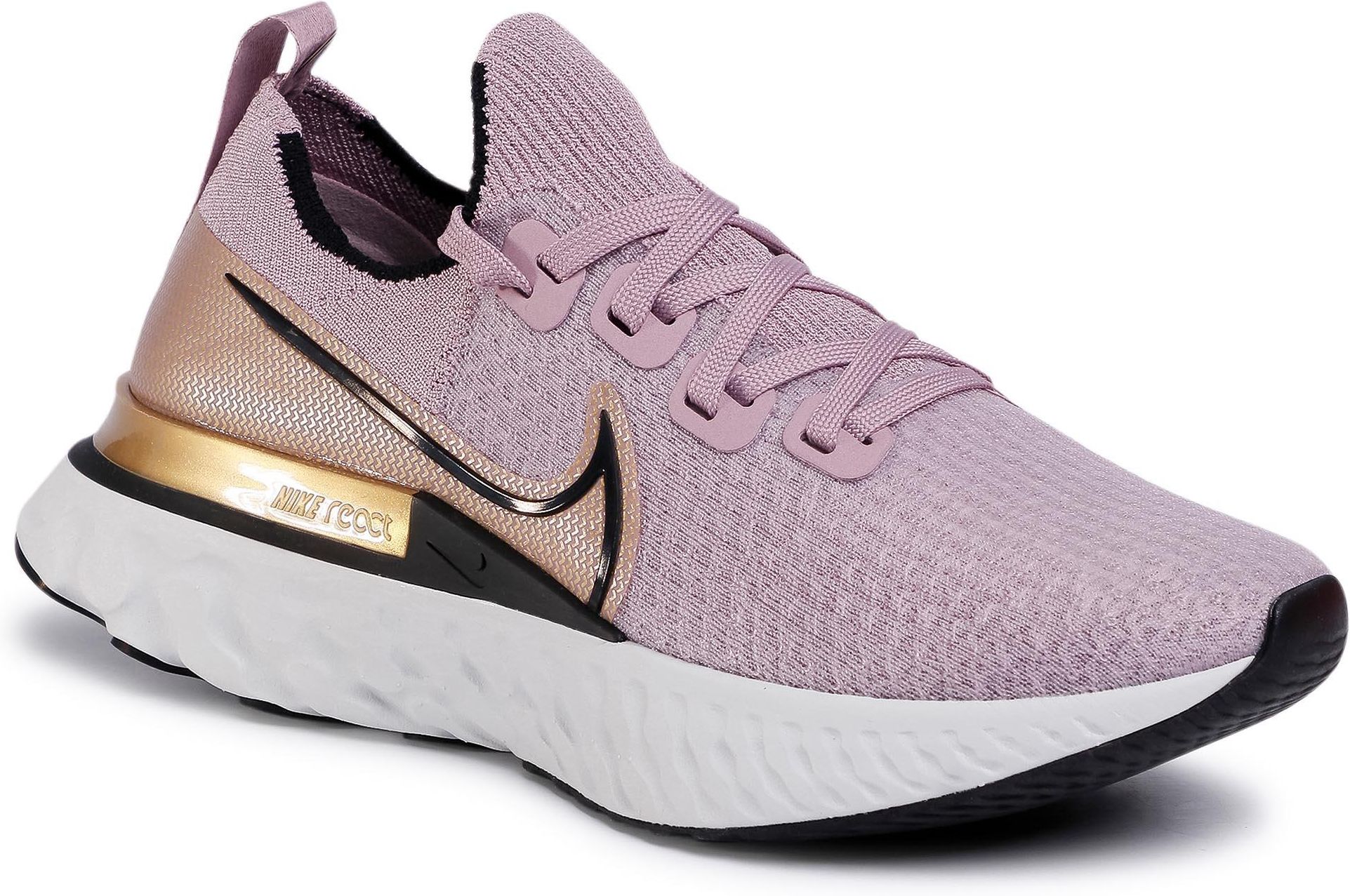 Buty NIKE - React Infinity Run Fk CD4372 500 Plum Fog/Black/Metallic ...