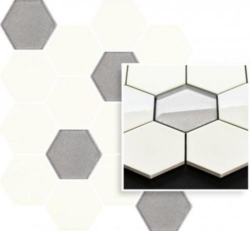 Płytki Paradyż Uniwersalna Mozaika Prasowana Bianco Paradyz Hexagon Mix ...