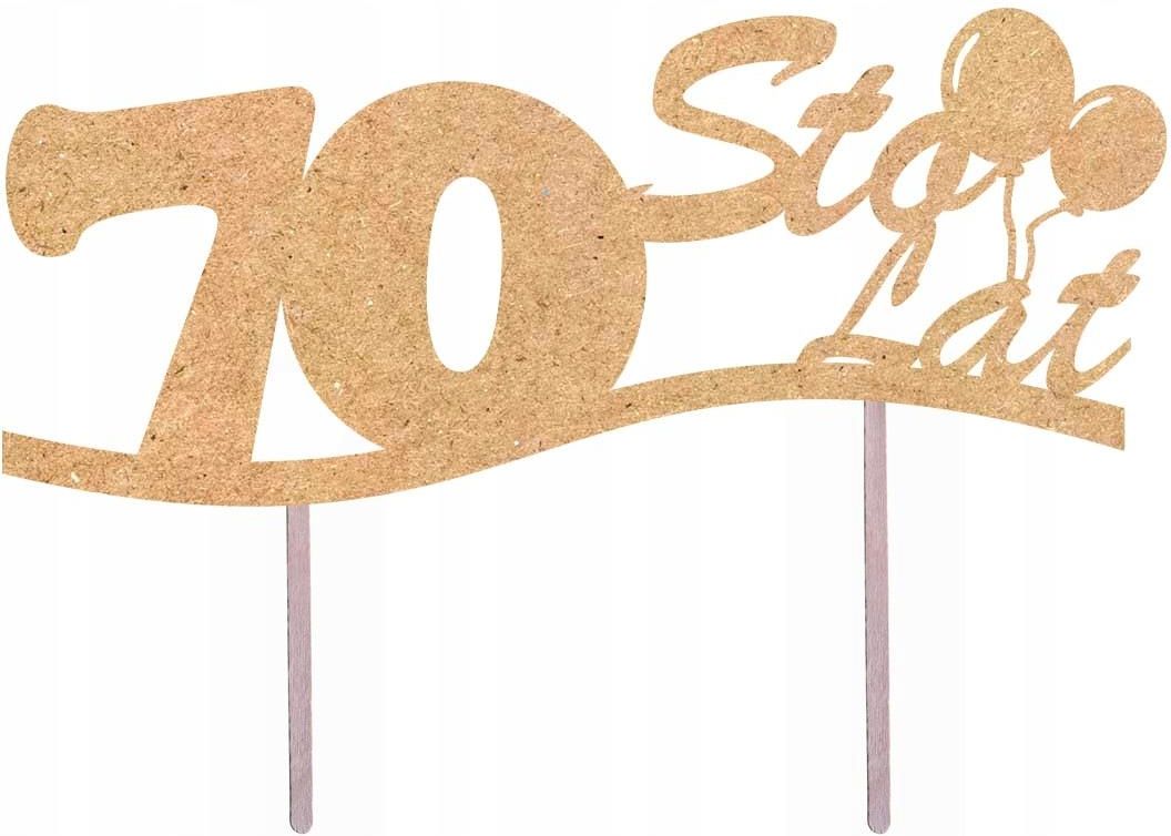 Dekoracja na tort na 70 urodziny cake Topper - Ceny i opinie - Ceneo.pl
