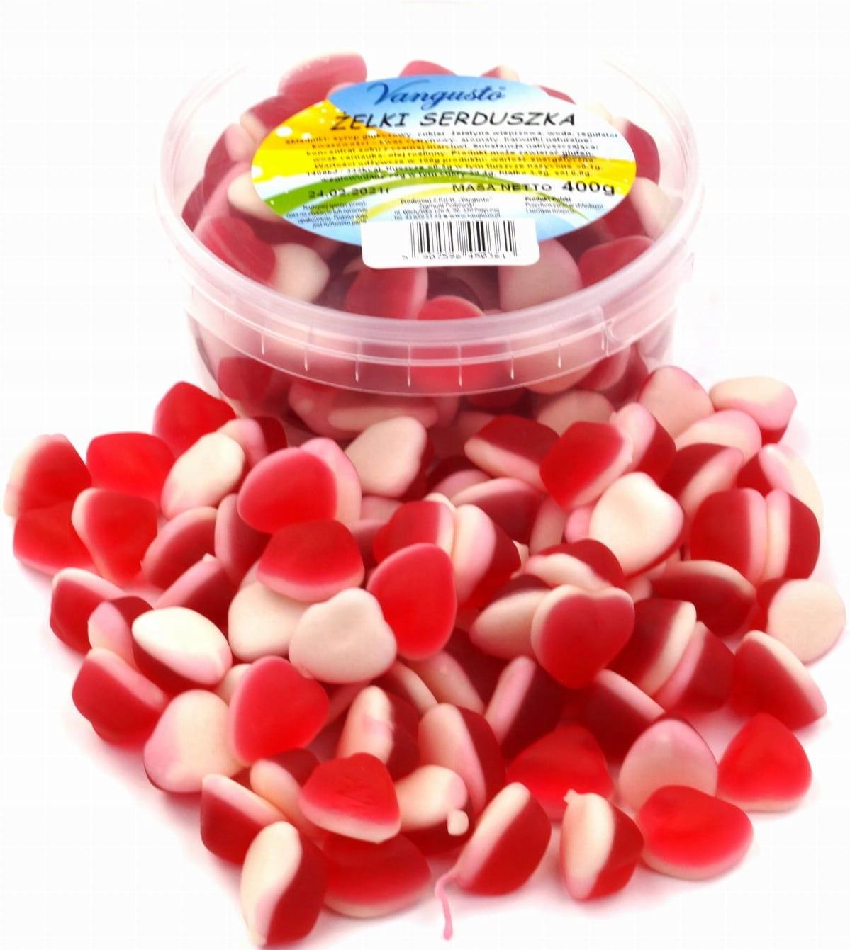 Słodkie Żelki Vangusto Serduszka w pojemniku 400g - Ceny i opinie ...