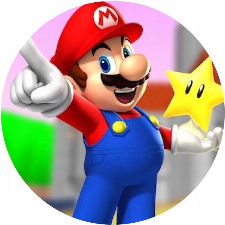 Super Mario Star Gra gruby opłatek Wzory +gratis - Ceny i opinie - Ceneo.pl