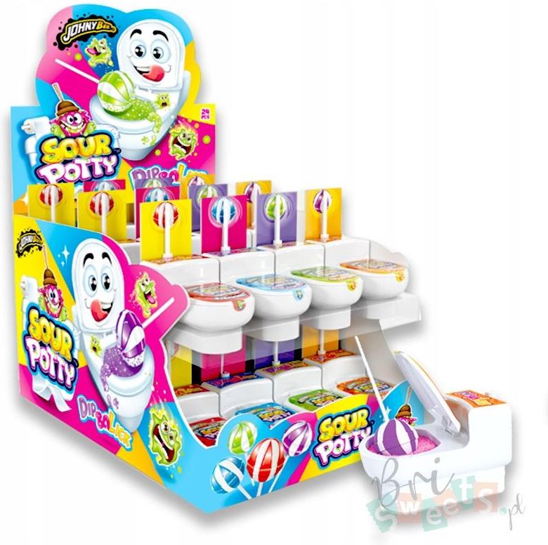 Sour Potty 24szt Lizaki oranżadka w kształcie Wc - Ceny i opinie - Ceneo.pl