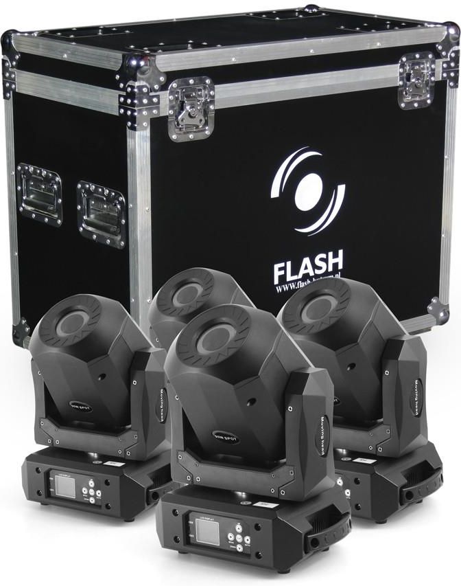 Flash 4X Led Moving Head 90W Diamond Roto Prism 2X Gobo Zestaw 4 Głowic ...