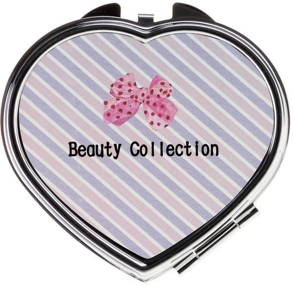 Top choice Lusterko Kosmetyczne 85628 Kompakt Serce Różowo Beżowe ...