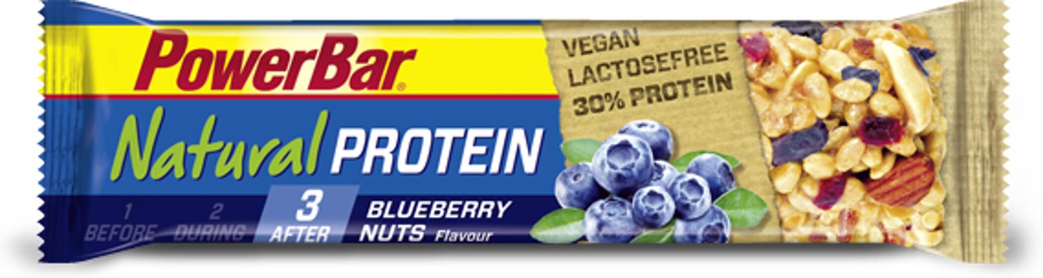 Powerbar Natural Protein Bar Box 24X40G Blueberry Nuts Vegan - Ceny i ...