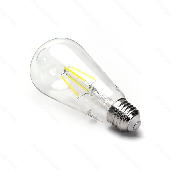 Aigostar Żarówka Dekoracyjna Led Filament Clear St64 E27 8w 6500k