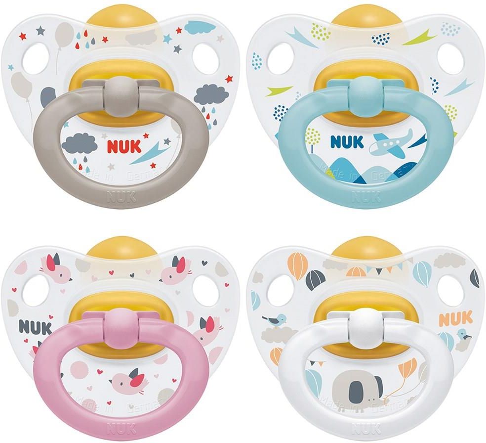 NUK Happy Kids Lateksowy smoczek uspokajający 0-6 mies. biały/różowy 2 szt. - Ceny i opinie ...