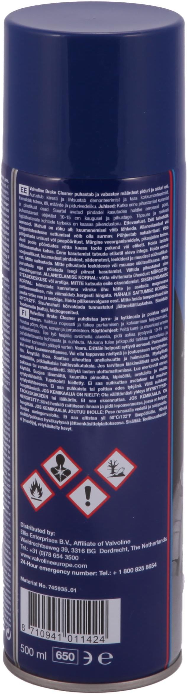 VALVOLINE BRAKE CLEANER 500 ML - Opinie i ceny na Ceneo.pl