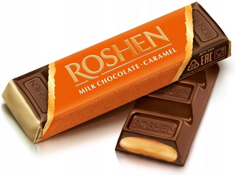 Roshen Baton Mleczna Czekolada Karmel - Ceny i opinie - Ceneo.pl