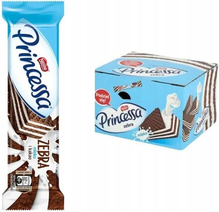 Wafelek mleczny z kakao Princessa Zebra 33g - Ceny i opinie - Ceneo.pl