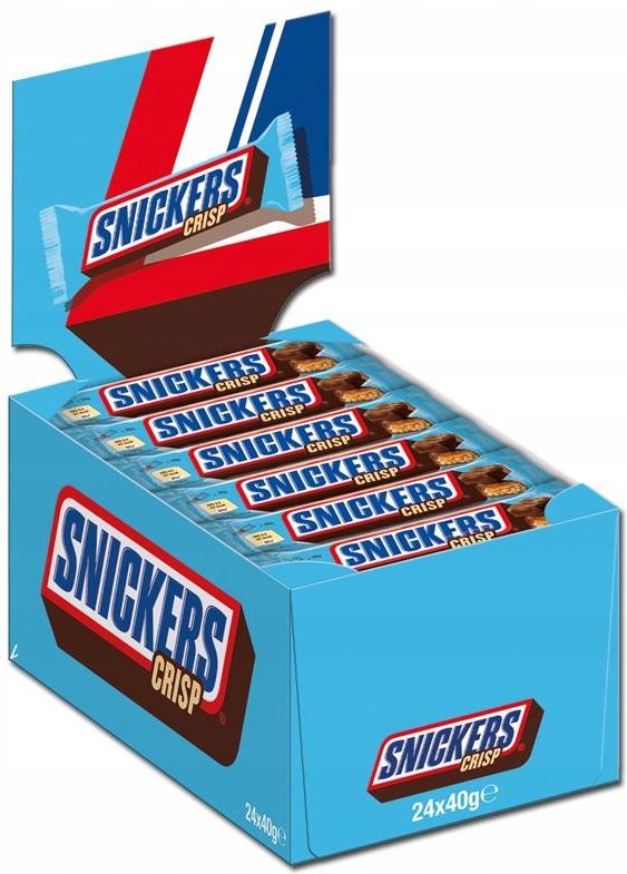 Baton , Snickers Crips , 24szt x 40g - Ceny i opinie - Ceneo.pl