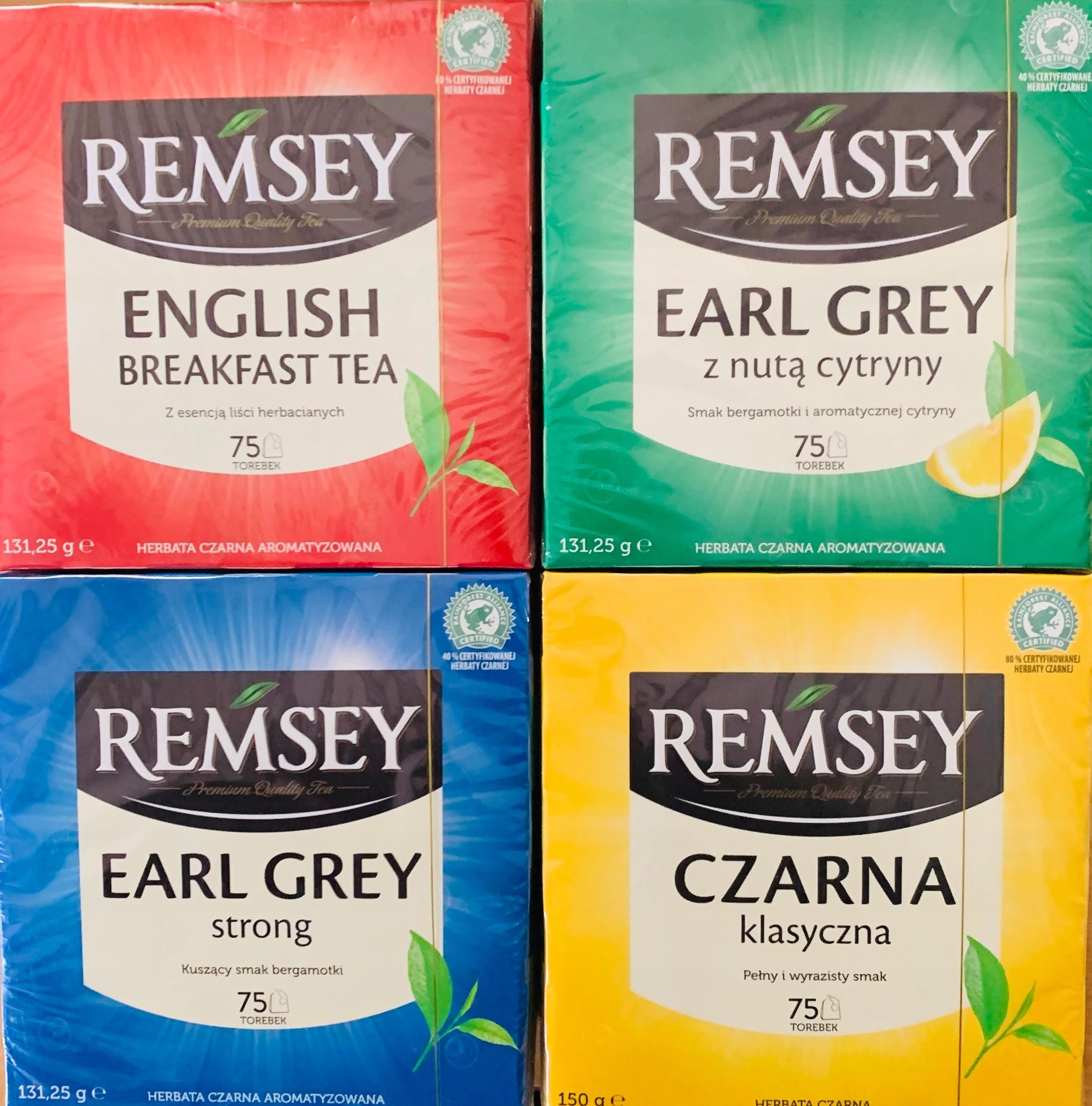 Herbata Remsey Earl Grey Lemon Czarna Herbata - 75 Szt. - Ceny i opinie ...