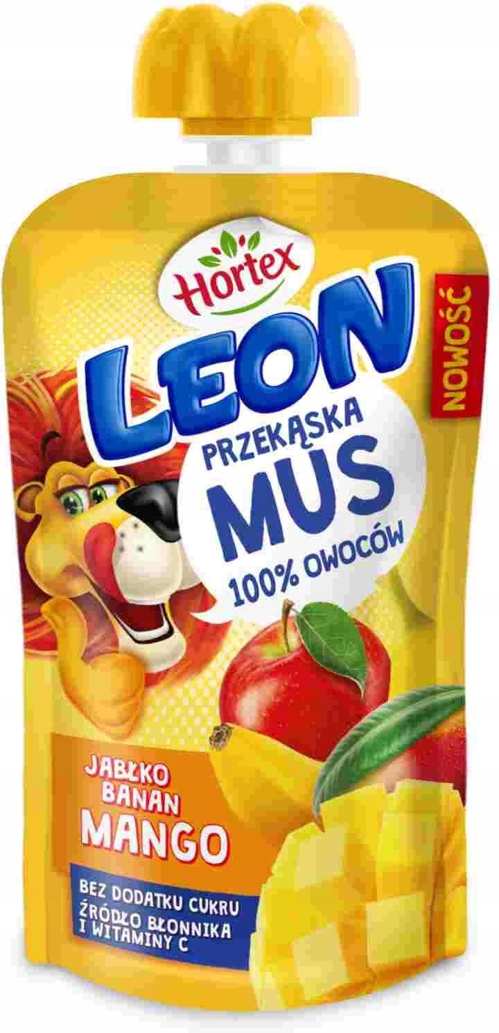Hortex Leon Mus Banan Jabłko Mango 12 x 100g - Ceny i opinie - Ceneo.pl