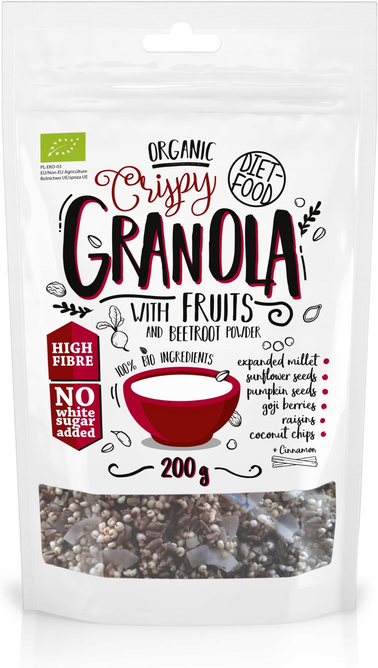 Bio granola owocowa z burakiem - 200 g - Ceny i opinie - Ceneo.pl
