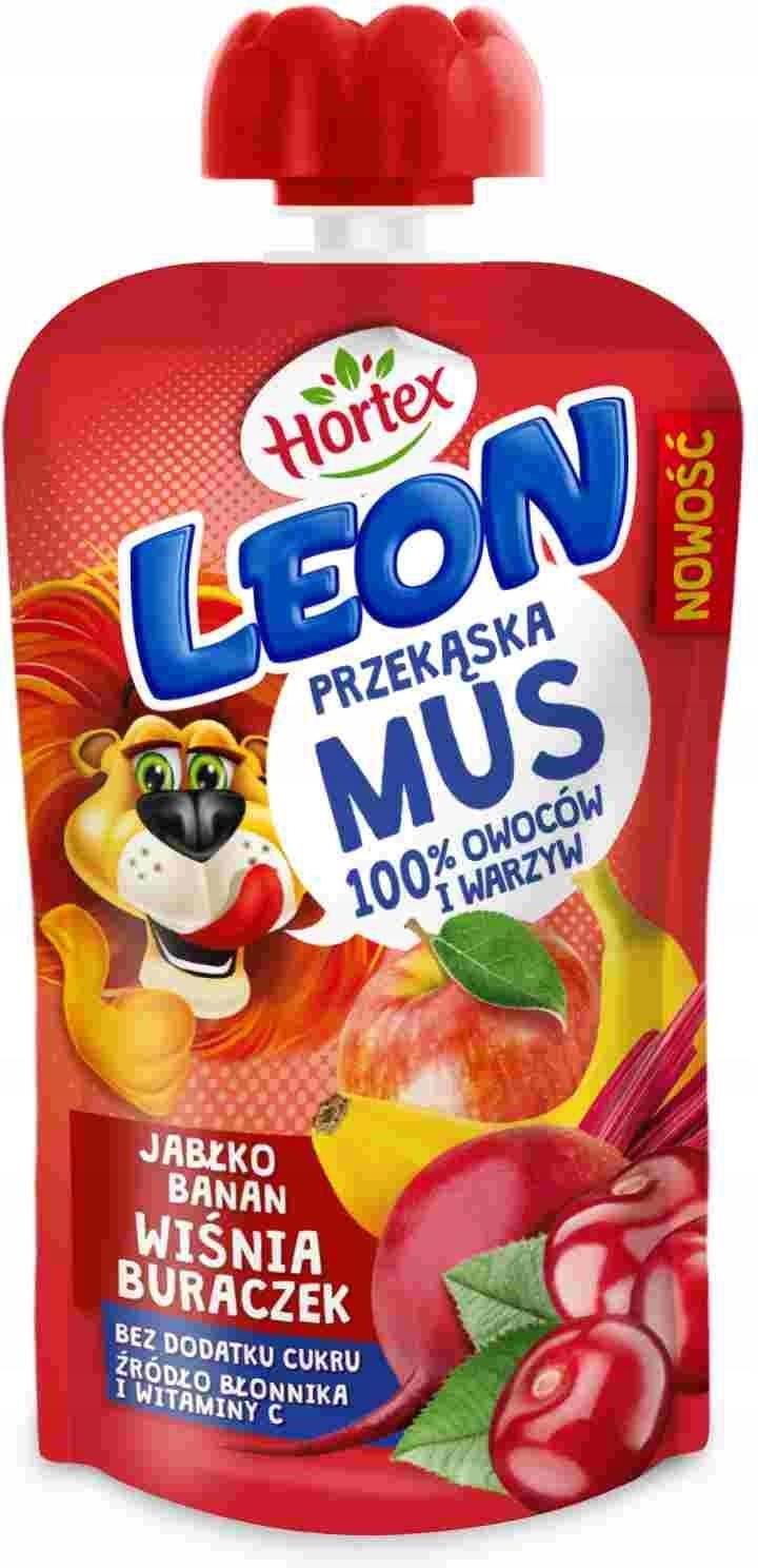Hortex Leon Mus Banan Wiśnia Burak 100g - Ceny i opinie - Ceneo.pl