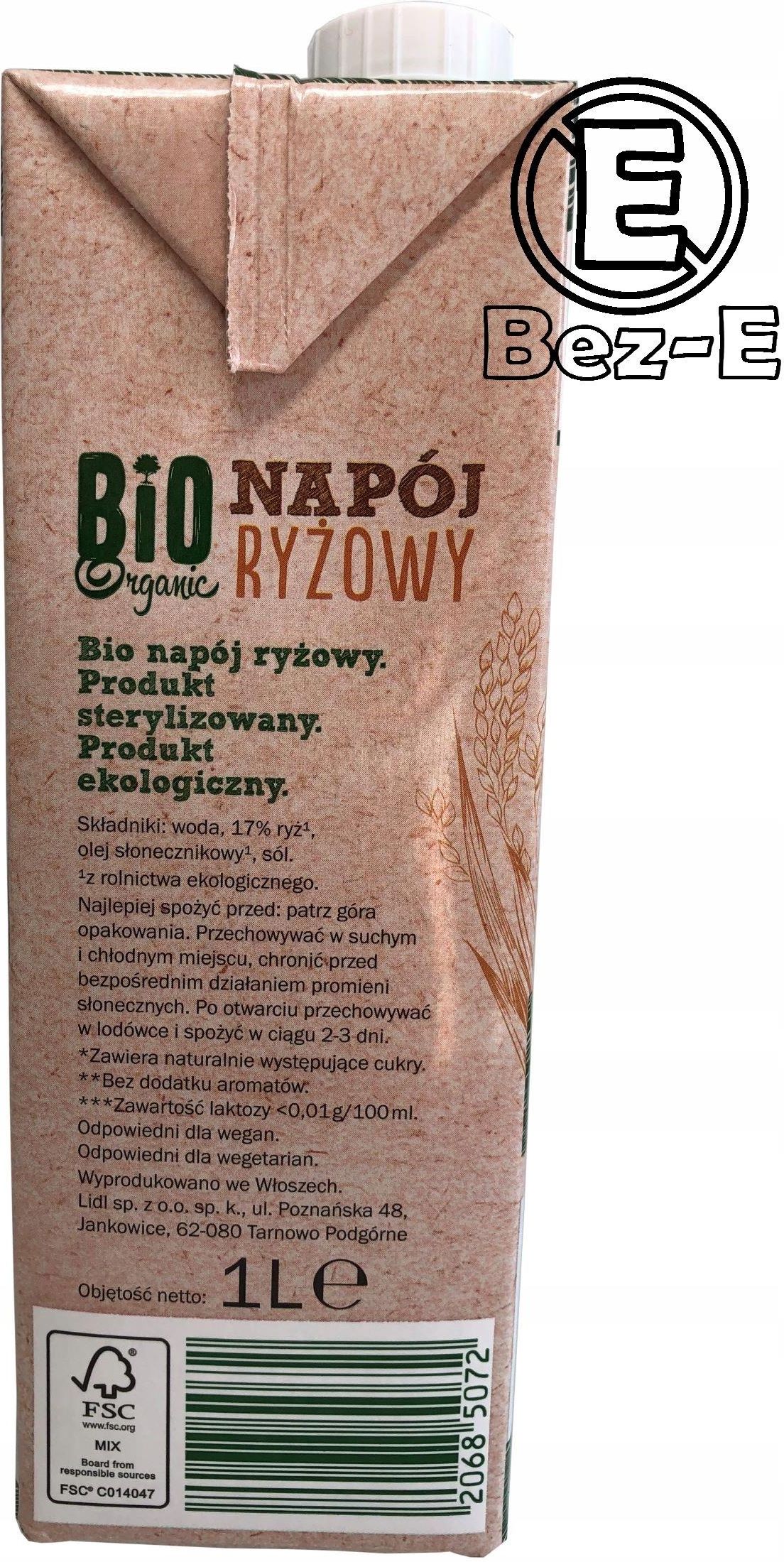 Napój Ryżowy Pilos Mleko roślinne 1l Bio Organic - Ceny i opinie - Ceneo.pl