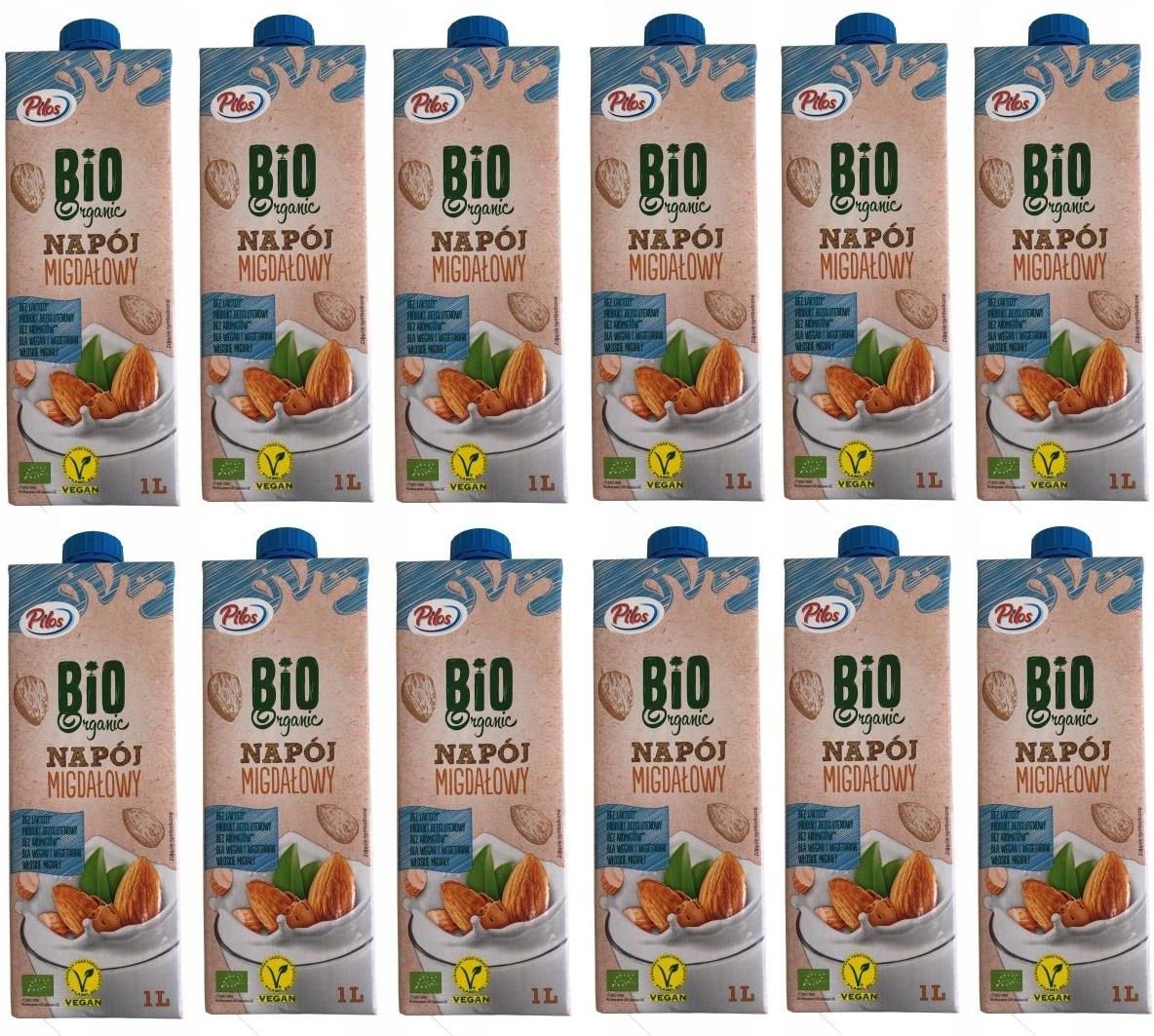 Napój Migdałowy Pilos Mleko roślinne 12x1l Bio - Ceny i opinie - Ceneo.pl