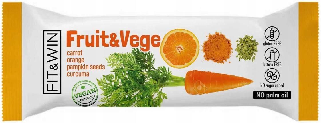 Baton Fruit&Vege marchew,pomar,dynia i kurkuma - Ceny i opinie - Ceneo.pl