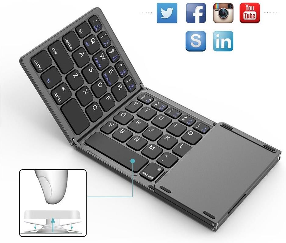 Klawiatura AliExpress AVATTO B033 Mini składana klawiatura Bluetooth składana klawiatura ...