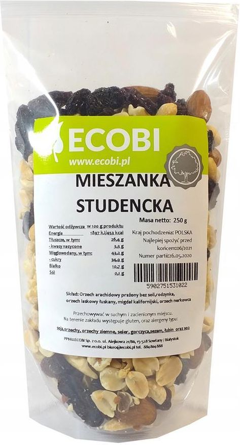 Mieszanka Studencka 250G Orzechy bakalie - Ceny i opinie - Ceneo.pl
