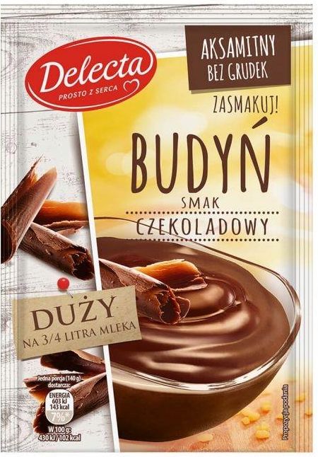 Delecta Duży Budyń czekoladowy 64g - Ceny i opinie - Ceneo.pl