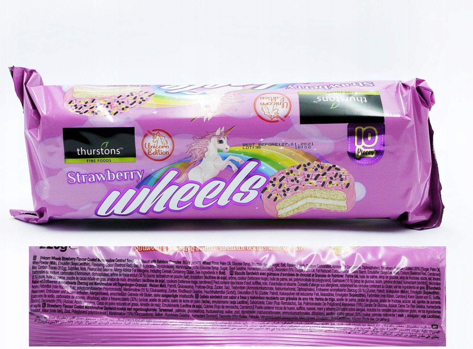 Thurstons Unicorn ciasteczka Wheels Berry 220g - Ceny i opinie - Ceneo.pl