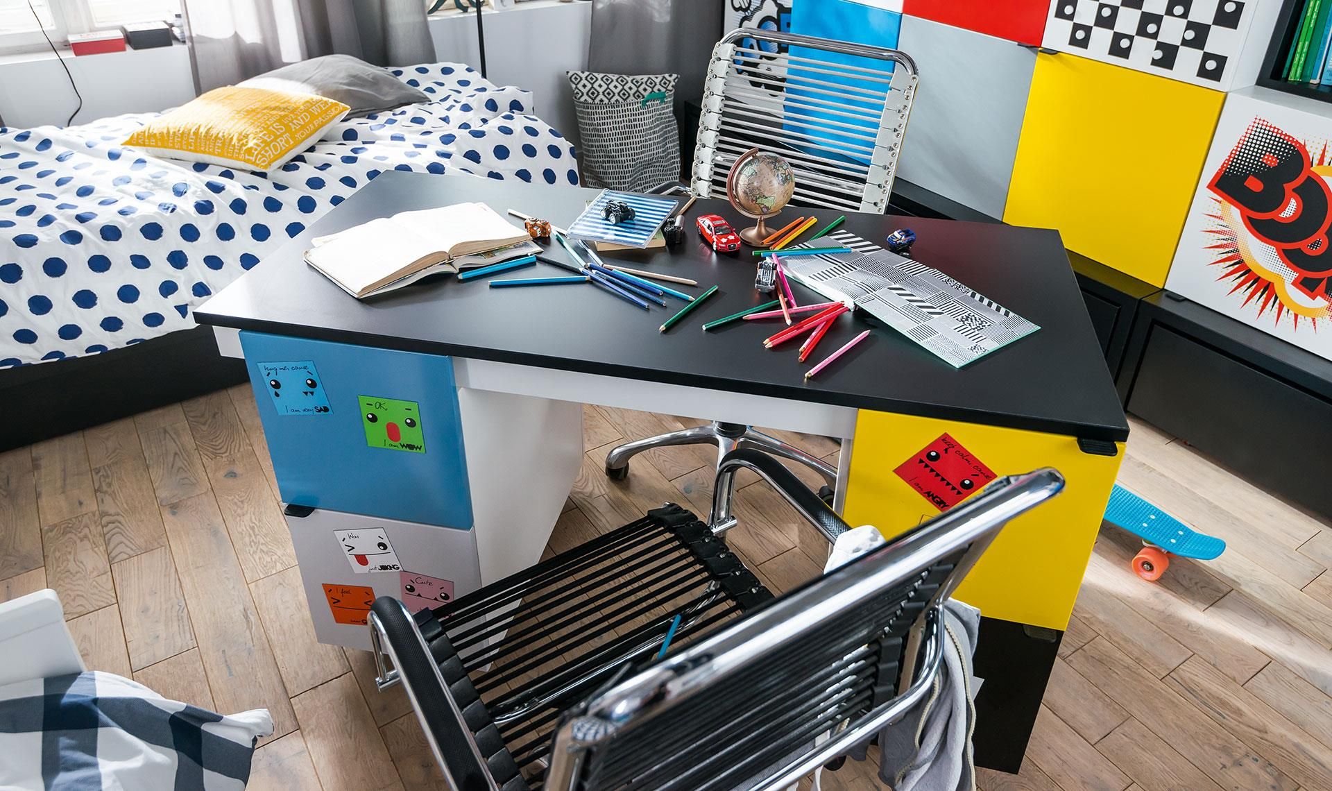 Meble Vox Biurko Innowacyjne Transformers Z Czarnym Blatem - Ceny i ...