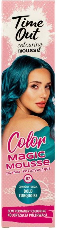 TIME OUT COLOR MAGIC MOUSSE Pianka koloryzująca 07 BOLD TURQUOISE 75ml ...