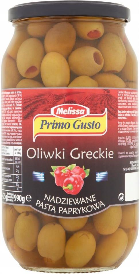 Primo Gusto Oliwki greckie pastą paprykową 990 g - Ceny i opinie - Ceneo.pl