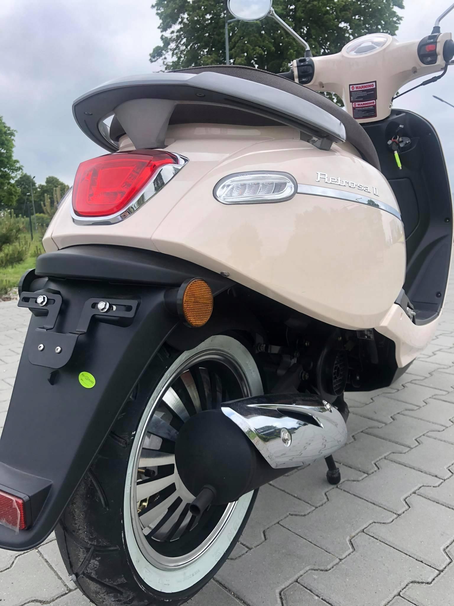 SKUTER RETRO SREBRNY MOTOR 50 NOWY MOTOCYKL - Opinie i ceny na Ceneo.pl