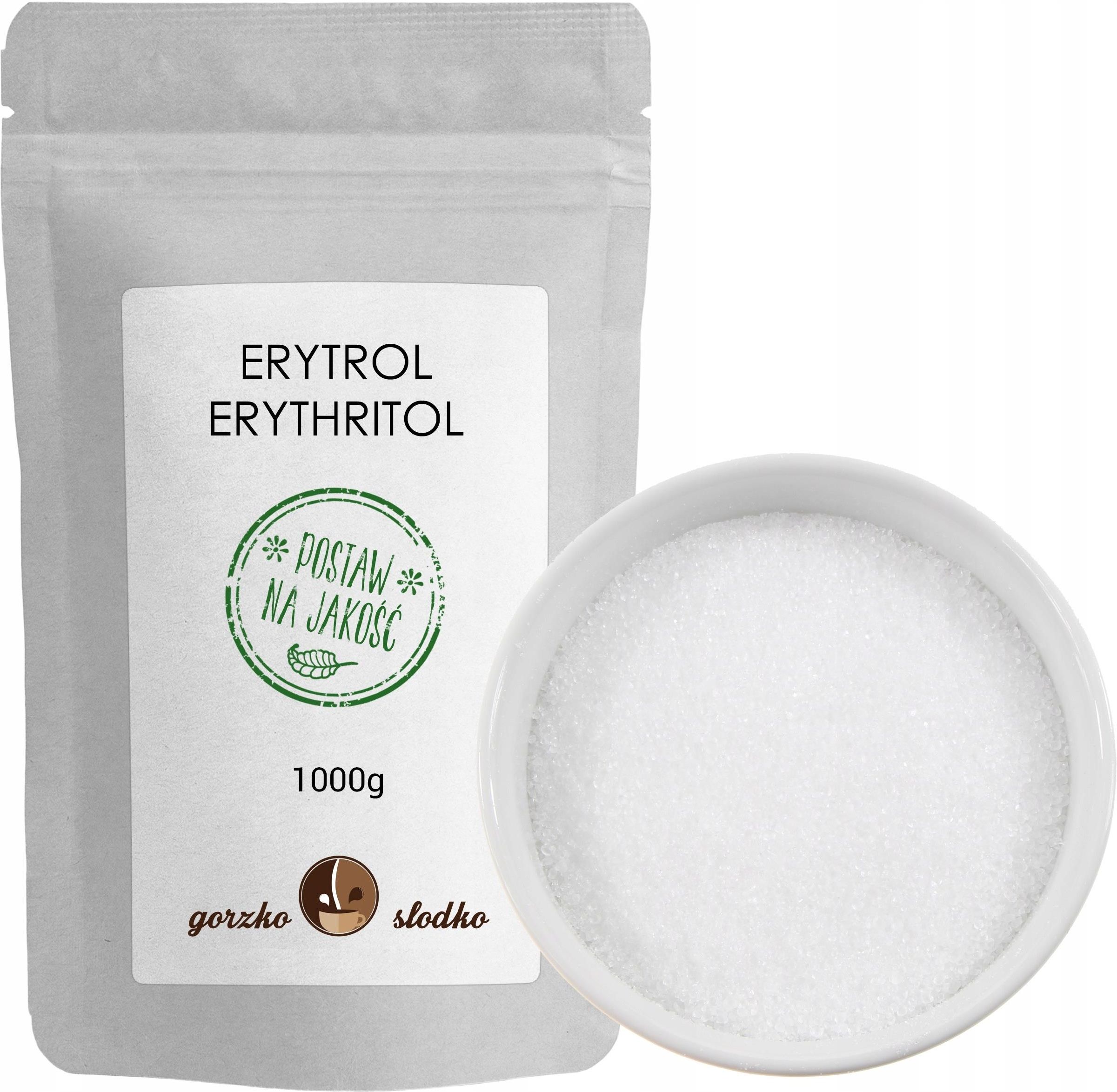 Erytrol cukier Niskokaloryczny 1kg Erytrytol - Ceny i opinie - Ceneo.pl