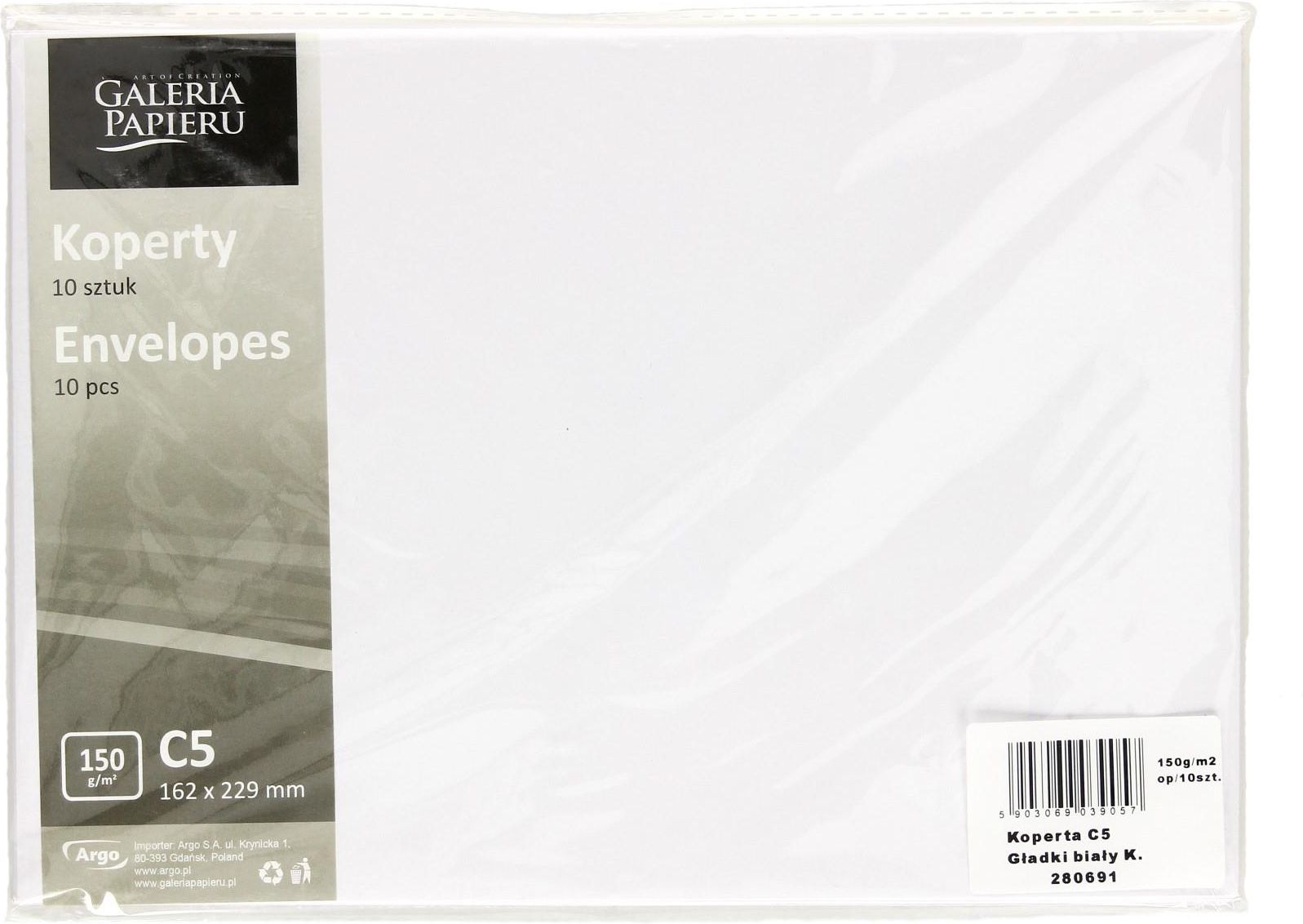 Koperty C5 gładki biały 150g (10) - Ceny i opinie - Ceneo.pl