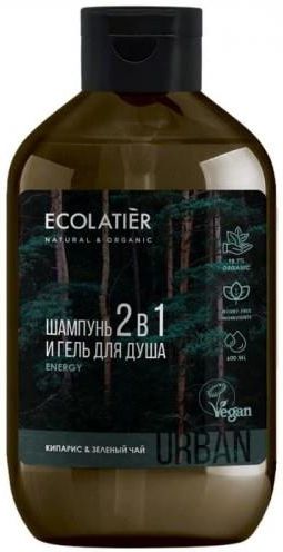 Szampon do włosów Ecolatier Natural & Organic Szampon i żel pod prysznic 2w1 dla mężczyzn Energy ...