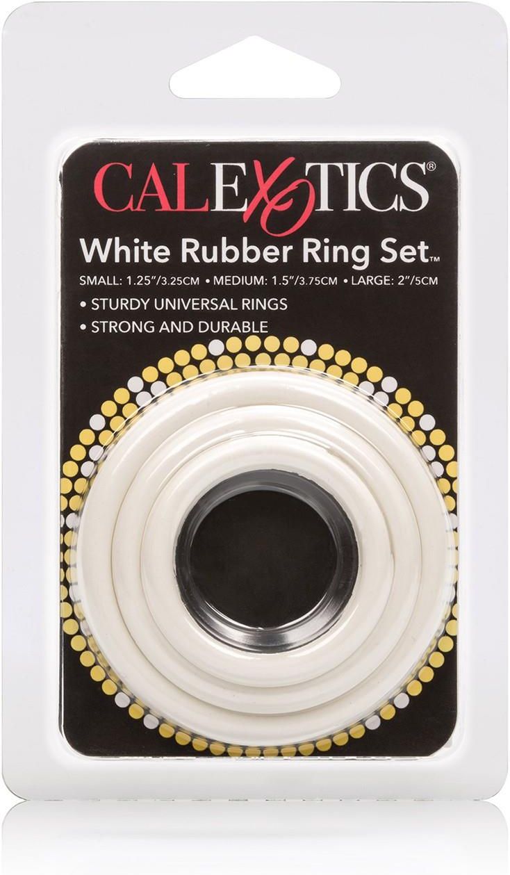 California Exotics Zestaw Gumowych Ringów Rubber Ring White Set 3 ...