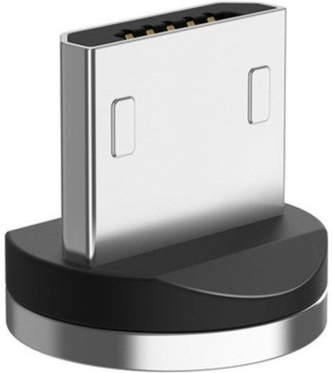 TOPK MAGNETYCZNA KOŃCÓWKA ADAPTER MICRO USB WTYCZKA - MICRO USB SREBRNY ...