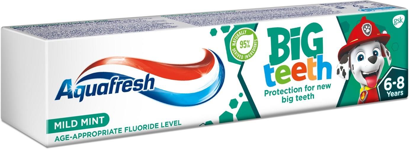 Aquafresh Big Teeth Psi Patrol Pasta dla dzieci 6-8 Lat 2x50ml - Ceny i ...