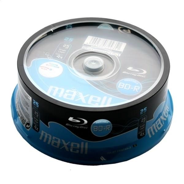 Nośnik danych Maxell Blu-Ray Bd-R 25Gb 4X Full Inkjet Print Cake*25 276071.00.Tw - Opinie i ceny ...