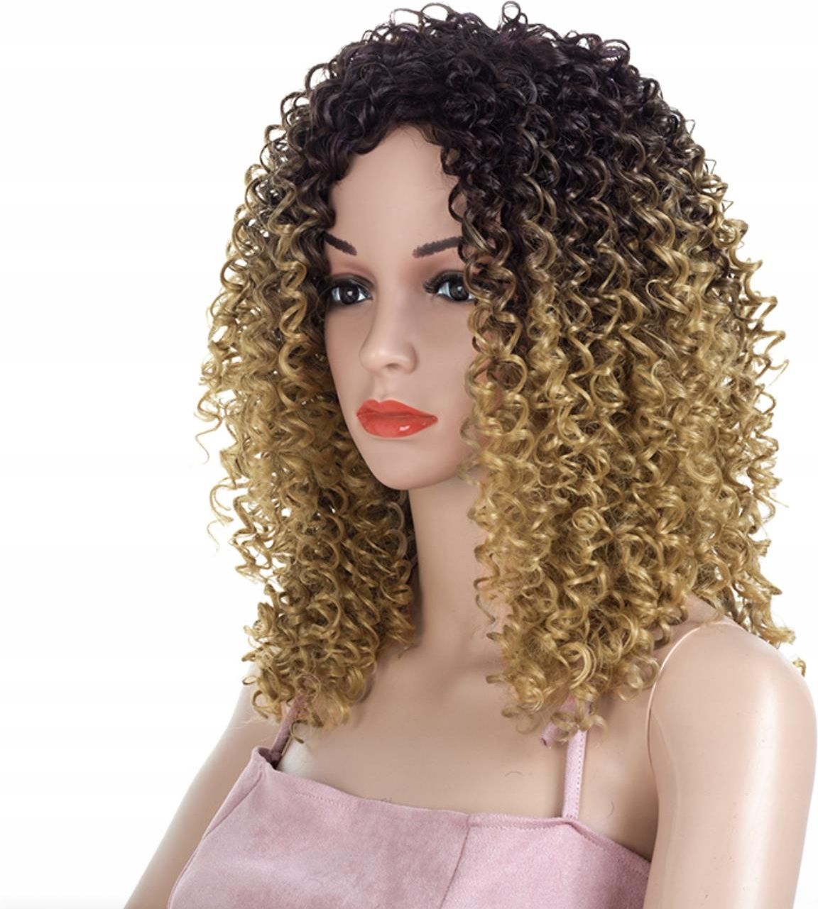 PERUKA AFRO LOKI BLOND BRĄZ OMBRE KRĘCONE WŁOSY - Ceny i opinie - Ceneo.pl