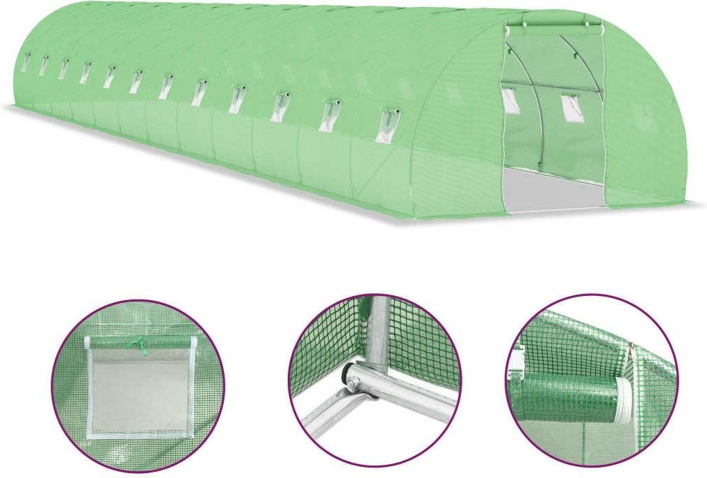 VIDAXL SZKLARNIA OGRODOWA, STALOWA KONSTRUKCJA, 54 M², 18 48157 - Ceny ...