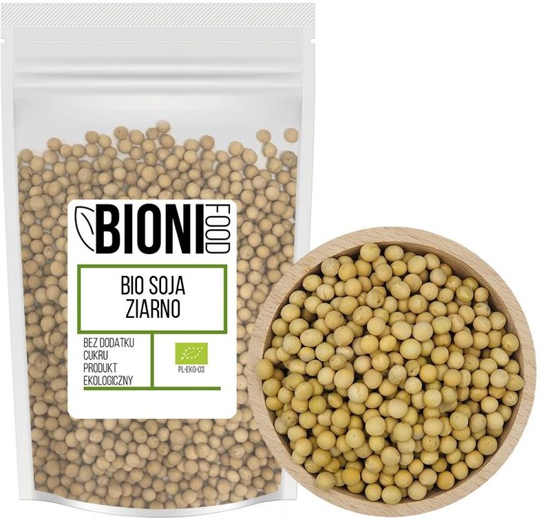 Bio Soja Ziarno Ekologiczna 1kg Wysoka Jakość Eko - Ceny i opinie - Ceneo.pl