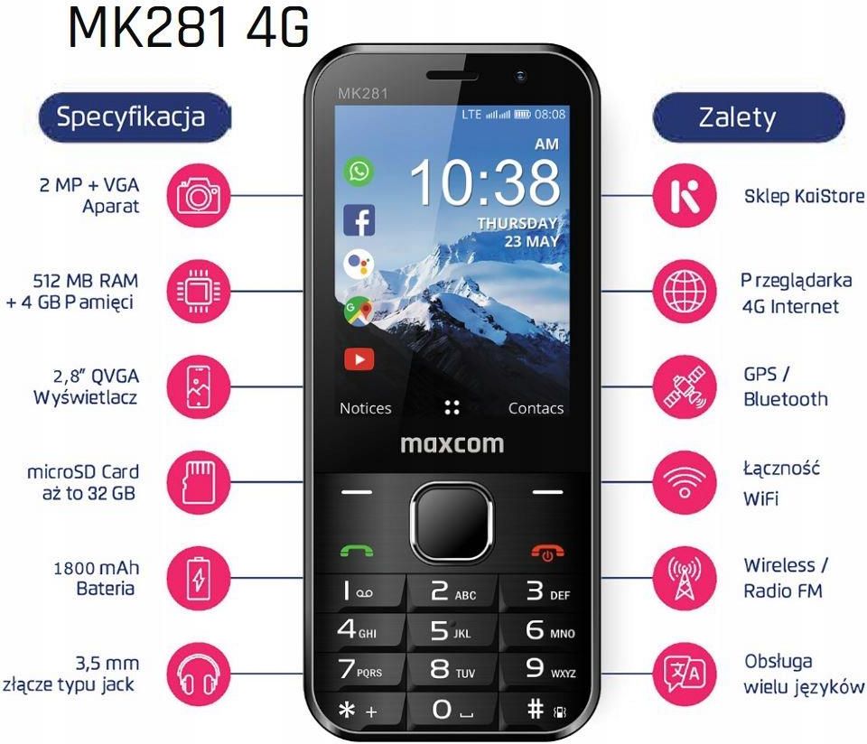 Maxcom MK281 Czarny - Opinie i ceny na Ceneo.pl