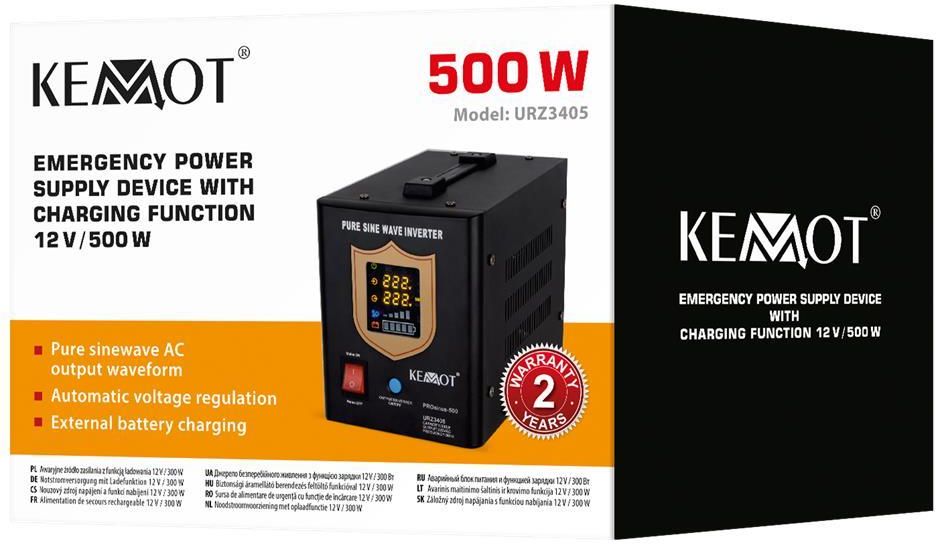 Zasilacz UPS Kemot Awaryjne Źródło Zasilania Prosinus-500 Przetwornica ...