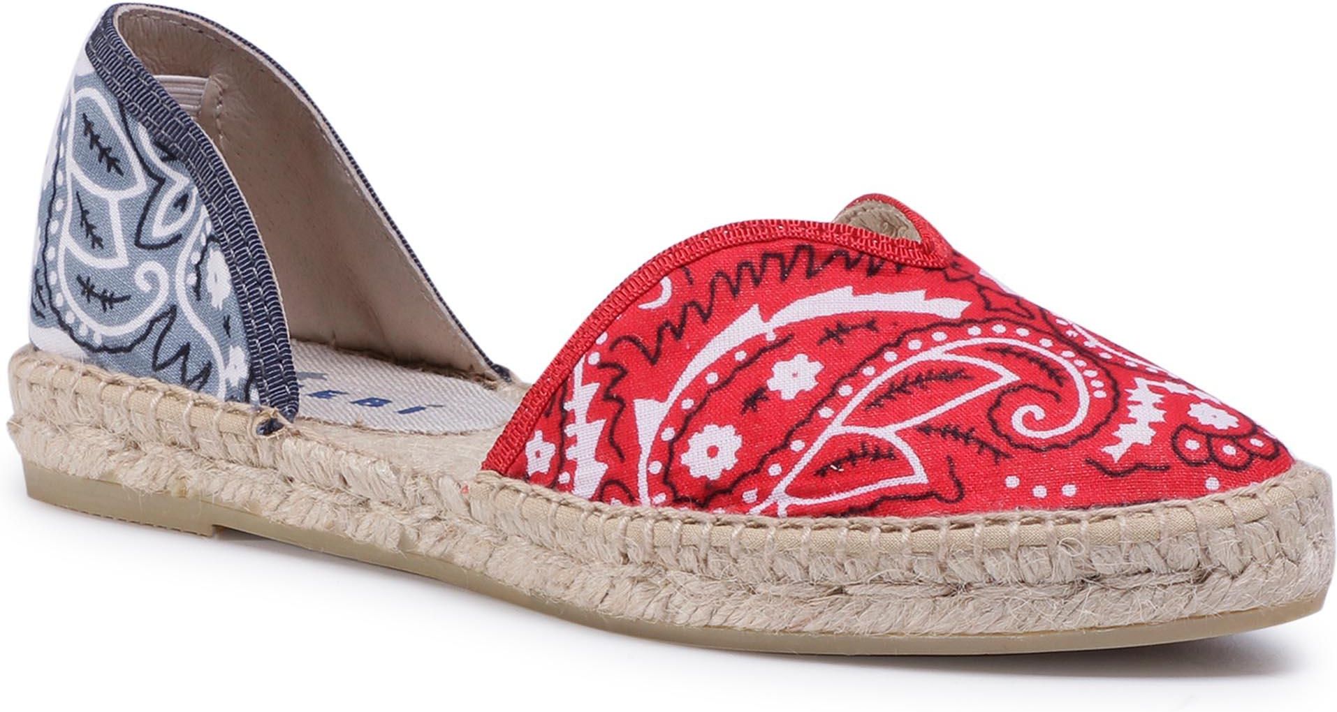 Espadryle MANEBI - Open-Side Flats F 9.4 O0 Red Grey Bandana - Ceny i ...